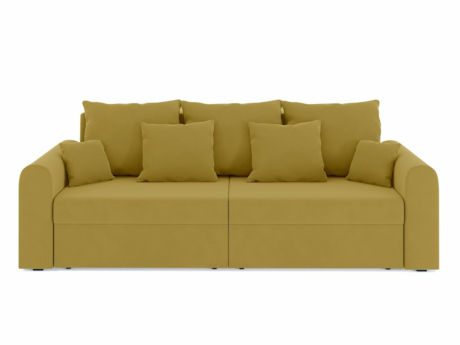 Диван-кровать Мэдисон еврокнижка-трансформер, велюр Зара Yellow 44, ящик для белья