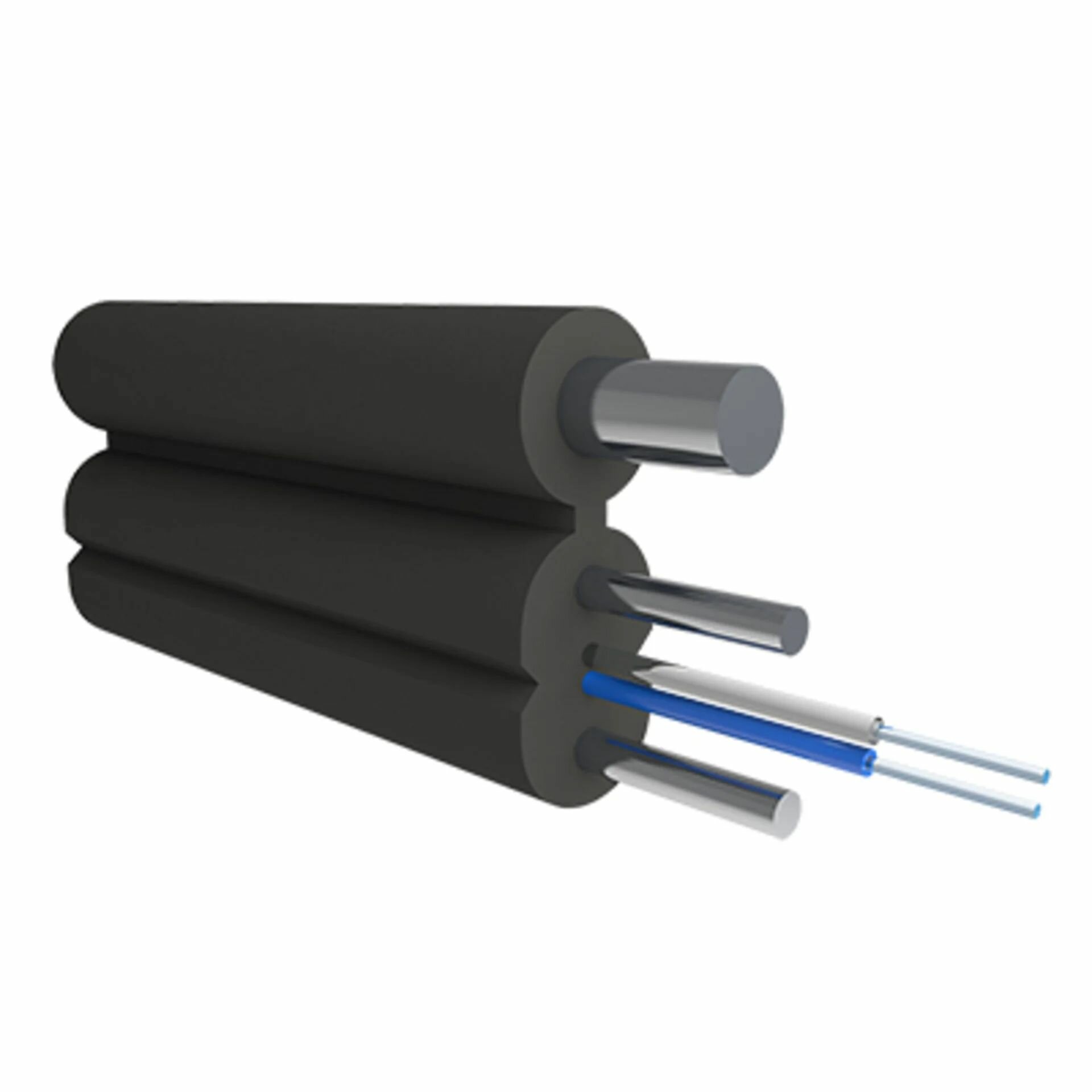 Кабель оптический Alpha Mile FTTx, с дополнительным несущим элементом (проволока 1.0 мм), 2 волокна