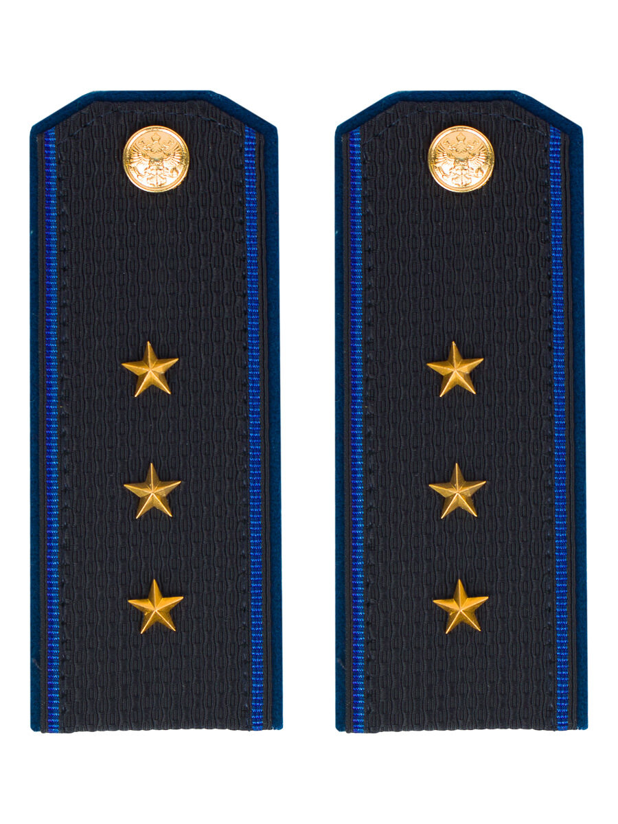Погоны ФСБ на Китель синие картон звание Старший Прапорщик