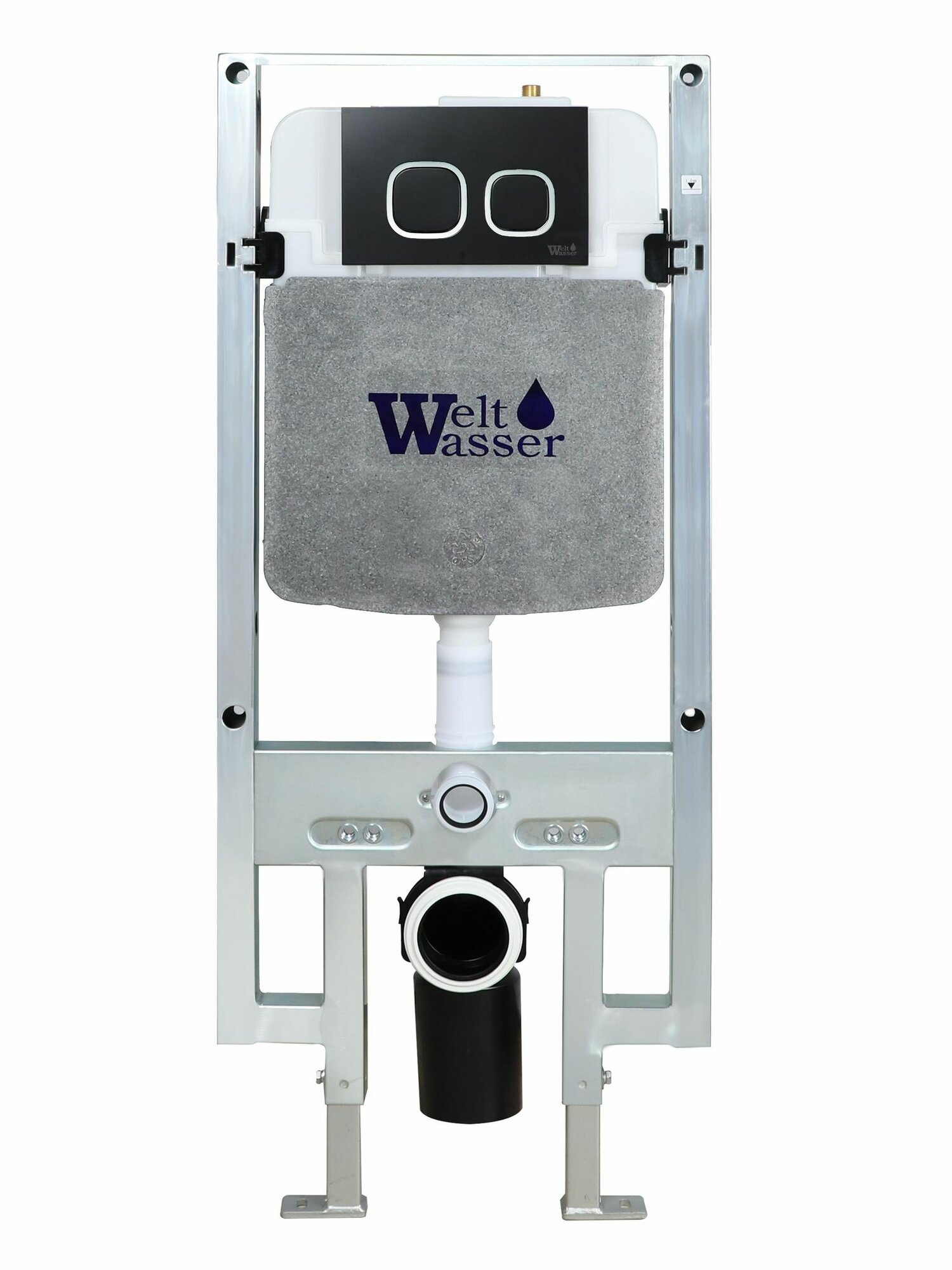 Инсталляция WeltWasser AMBERG 497 ST BL для унитаза + Черная кнопка