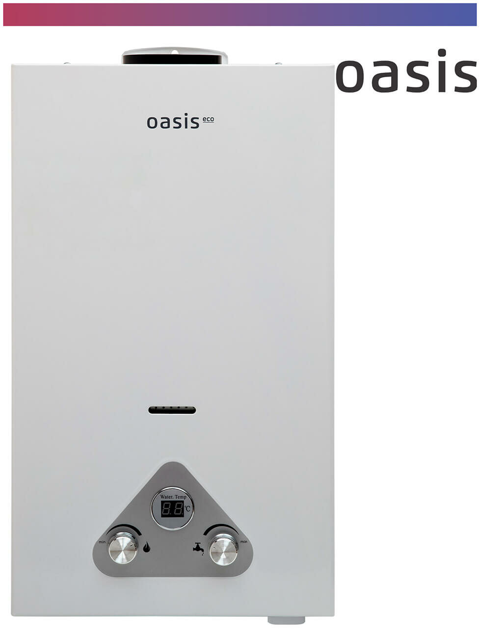 Водонагреватель проточный газовый Oasis Eco W-20 белый