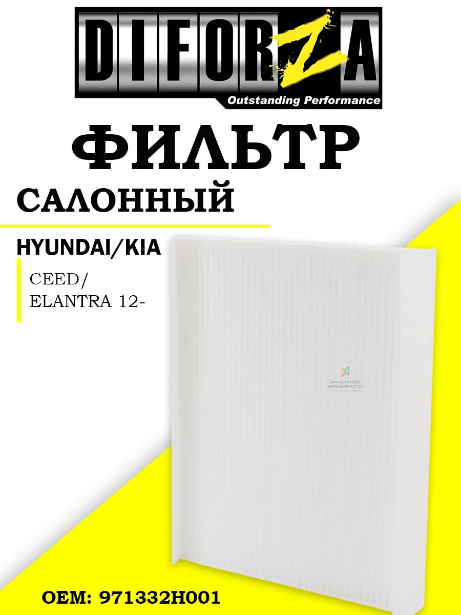 Фильтр (кабины) салонный Киа Сид, Хендай Элантра 971332H001