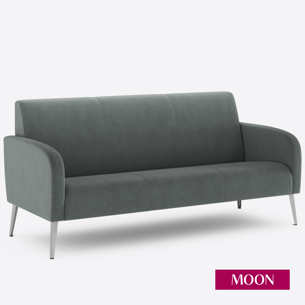 Диван MOON 157 велюр, цвет серый, нераскладной, 192*84*70, эксклюзивная высокоэластичная пена (UniqFoam)