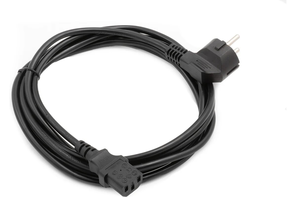 A1 PC075 EU C13 кабель питания 3 м CEE 7/7 3x0.75 мм² 2200 Вт черный для ПК