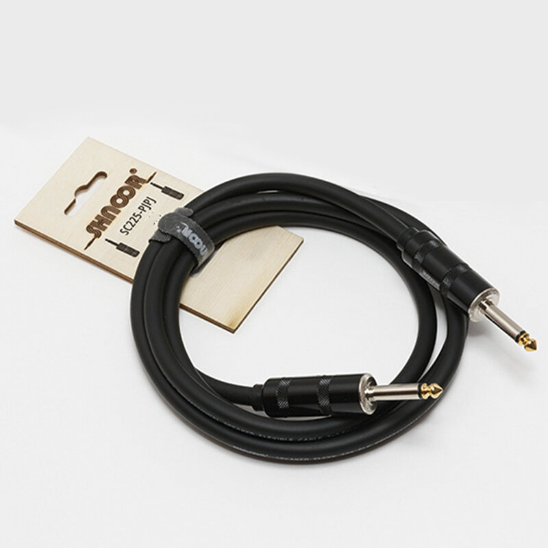 Акустический кабель гитарный Jack 6.3 m 01.5 м mono SHNOOR SC225-PJPJ-1,5m провод для электрогитары усилителя