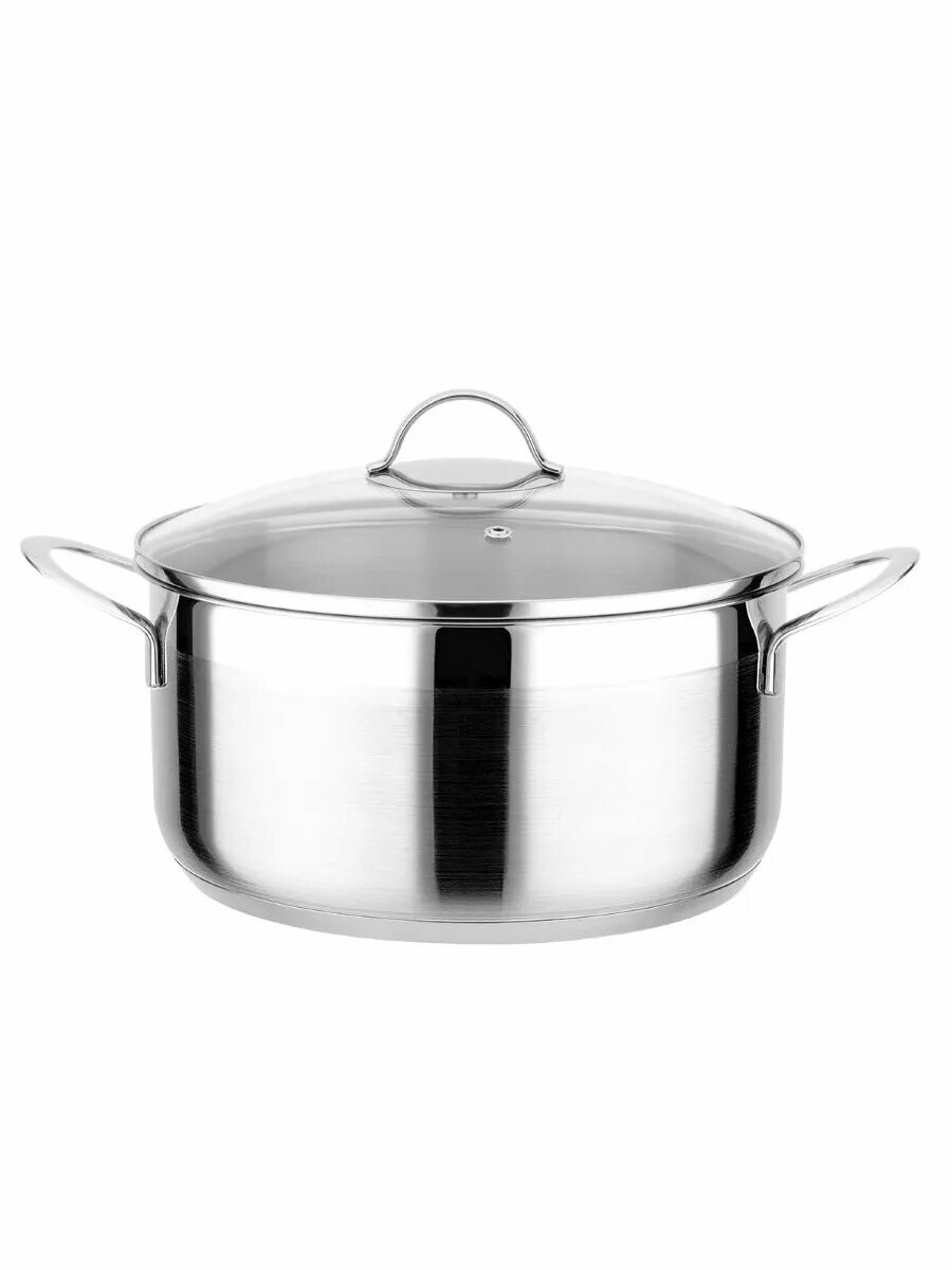 Кастрюля TimA И-221 "Изящная", нержавеющая сталь, капсулированное дно, 4,5 л