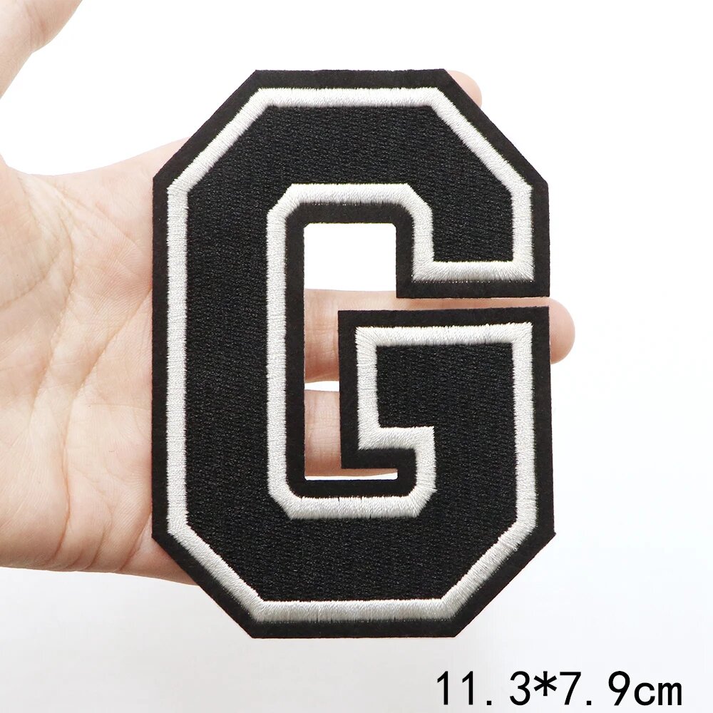 Нашивка буква G для одежды, 11.3*7.9 см