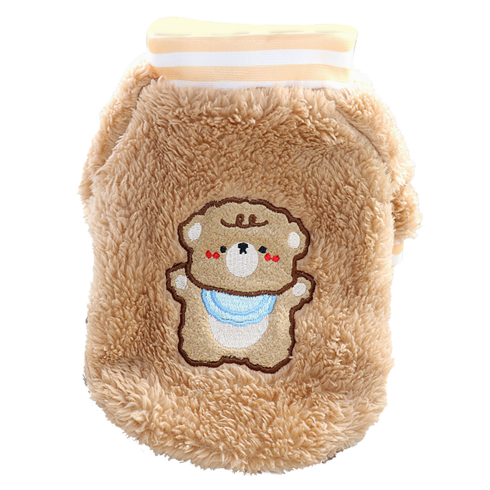 Теплая рубашка для собак мягкая милая модная плюшевая пуловая одежда для плюшевой кошки для осеннего зимнего буджевого медведя m