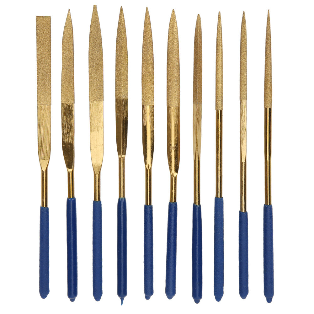 10 мини-напильников 4 160 мм с алмазным покрытием