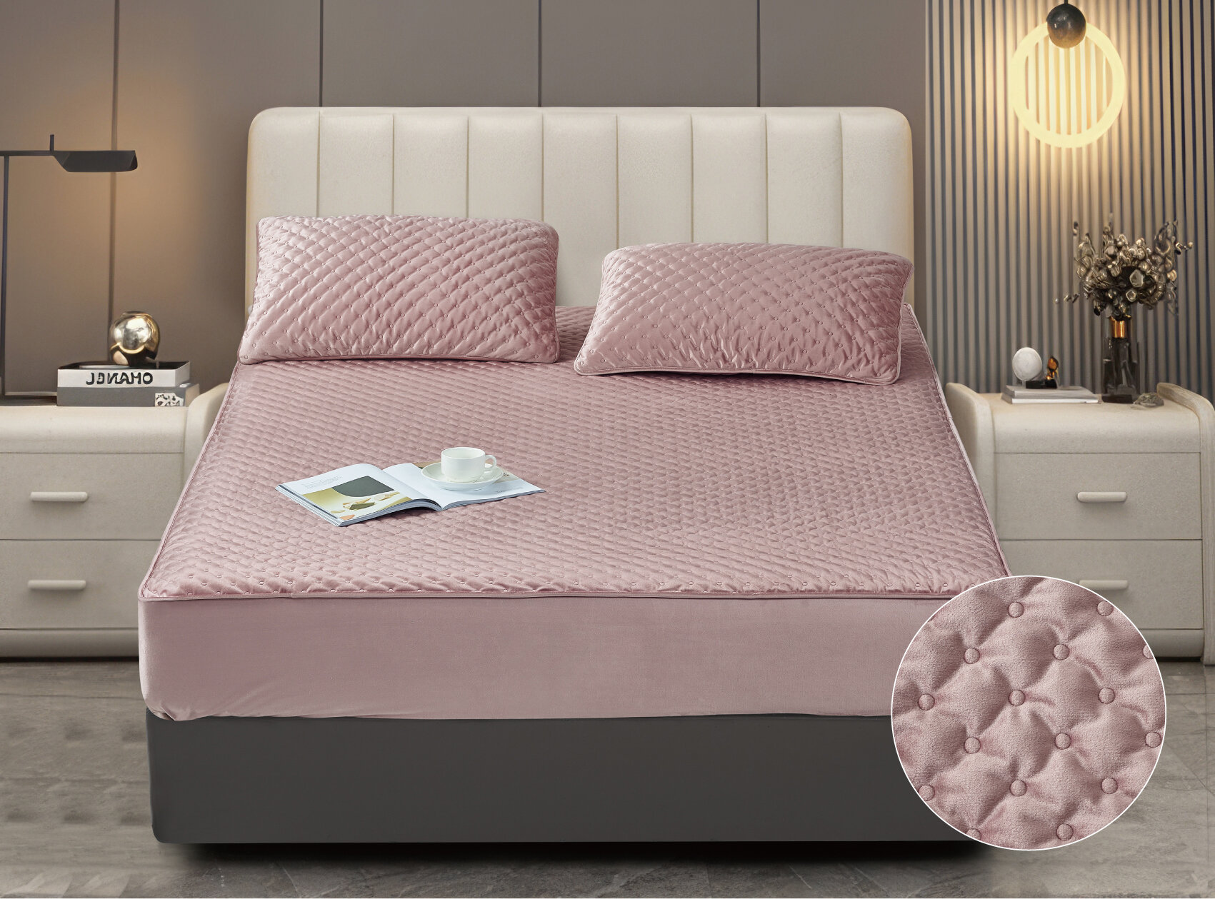 PVR-2 Покрывало с резинкой 140х200х30 наволочки 50х70-2шт