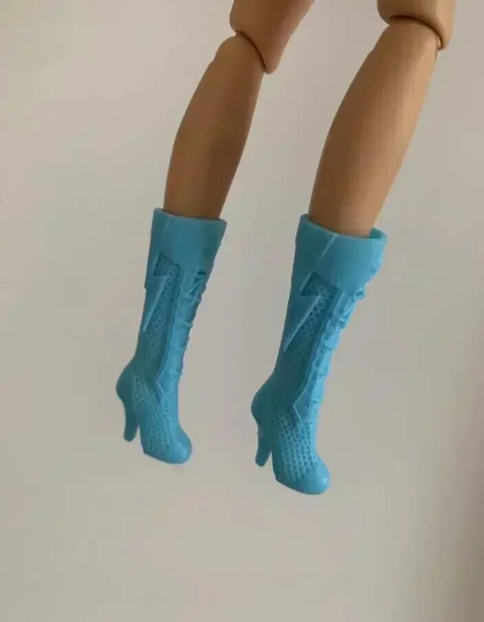 Голубые сапоги для кукол Barbie 1/6, Цвет: HC3-35