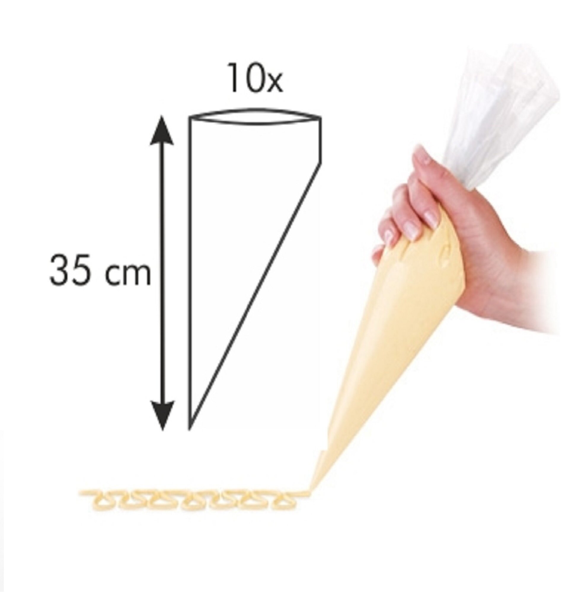 Кондитерские мешки Tescoma "Delicia" 630466, пластик, 35x10 см, 10 штук