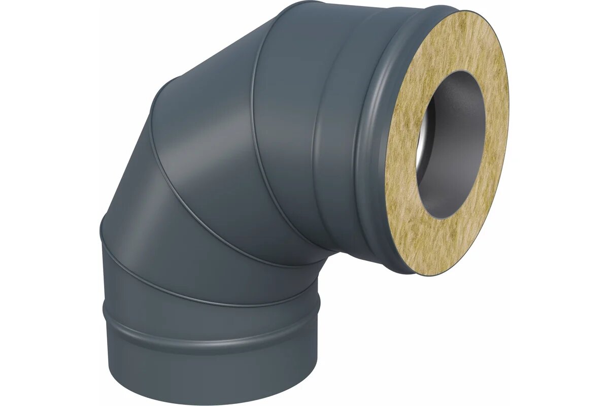 Металлик И ко Колено сэндвича-И 90x200x115; Оц 0.50 AISI 430 0.80 (конденсат) (RAL 7024) п о О0000148190