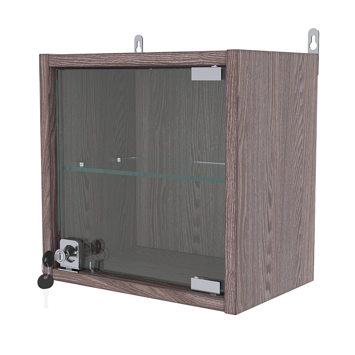 Витрина настенная "мини" 30*30*20, Ясень Анкор темный - U31105