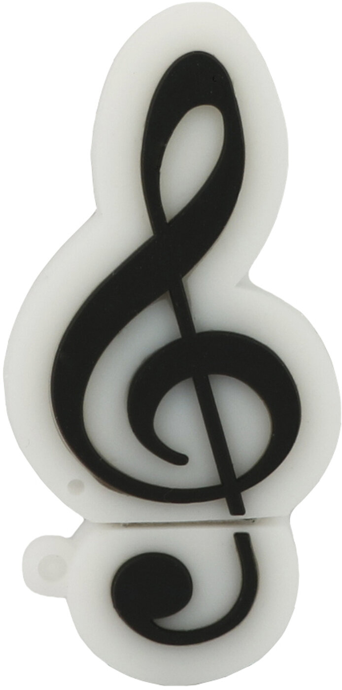 USB-флешка "Музыкальная Нота-Скрипичный ключ - Белый" 32 ГБ, USB 2.0