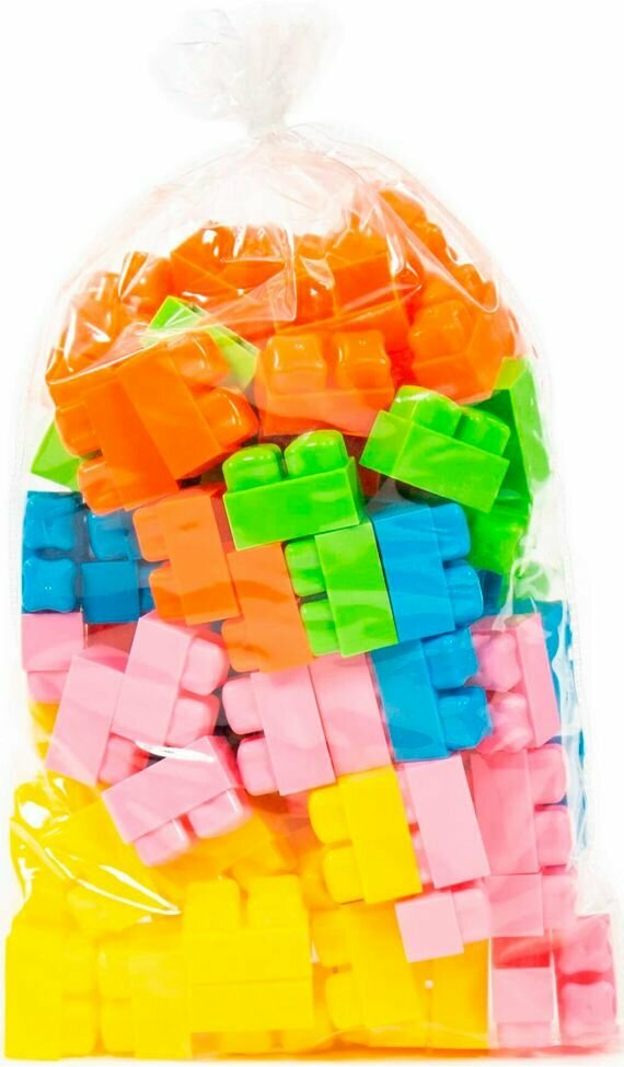 Конструктор пластиковый блочный "Малютка", сборная модель, игровой набор для детей, 120 деталей