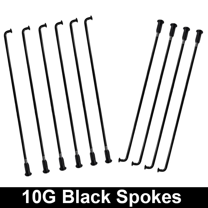 Стальные черные велосипедные спицы 3,14 мм для электровелосипеда J-изгиб 10G 20Pcs 160mm