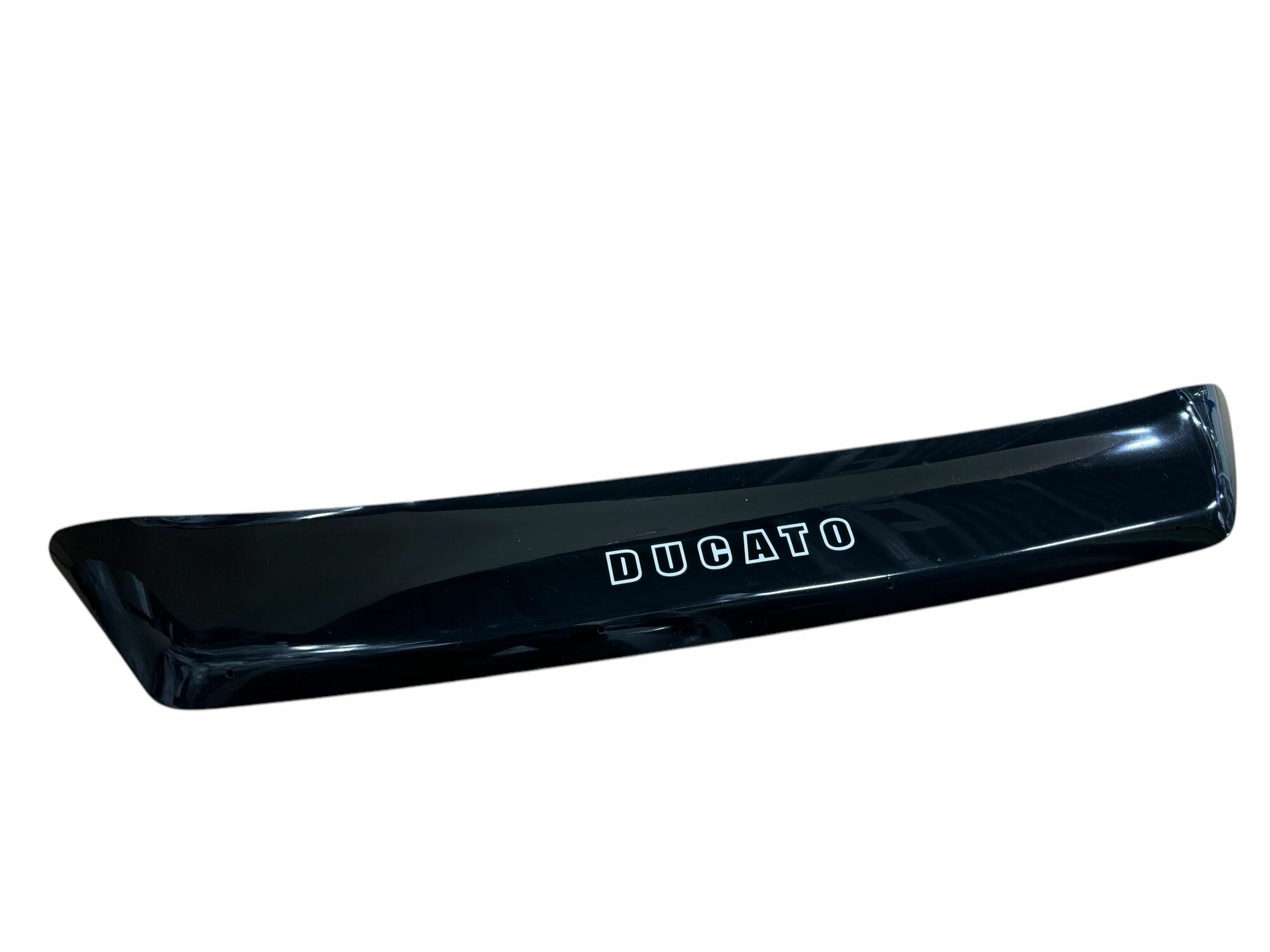 Дефлектор капота (Мухобойка) FIAT DUCATO IV (2014-) "VIP-TUNING" короткий S-образное крепление/ накладка ветровик отбойник на капот Фиат Дукато