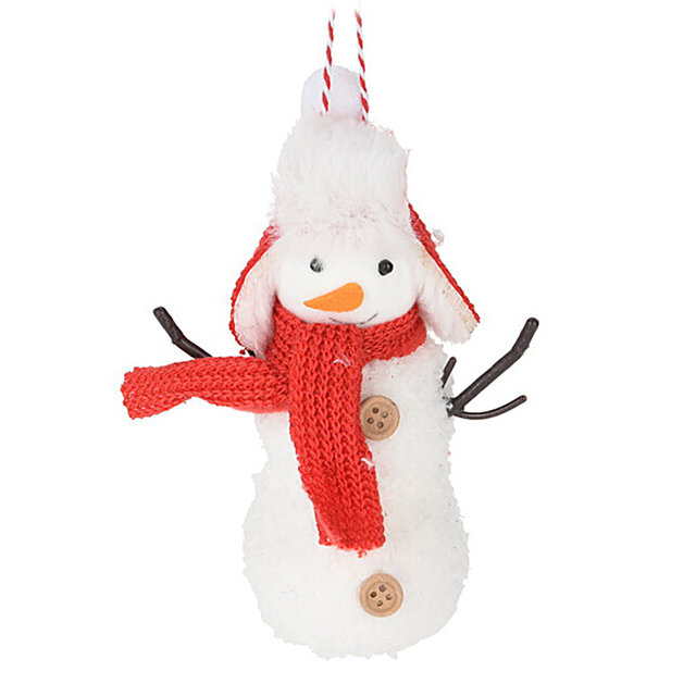 Елочная игрушка Снеговик Девитт в ушанке 15*10 см, Koopman (Купман), ABJ440970-1