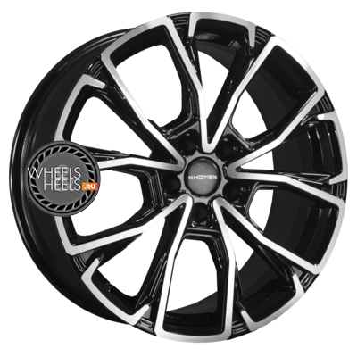 Диск автомобильный литой Khomen Wheels KHW1907 (Geely Monjaro/Tugella) 19x7.5 5x108 et46 dia63.4 Black-FP