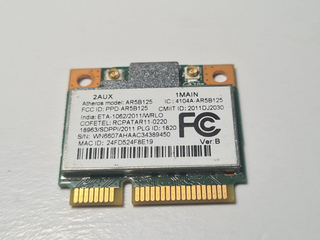 Wi-Fi адаптер Model: Atheros ARB125