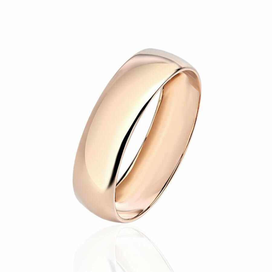 Кольцо обручальное, красное золото, 375 проба