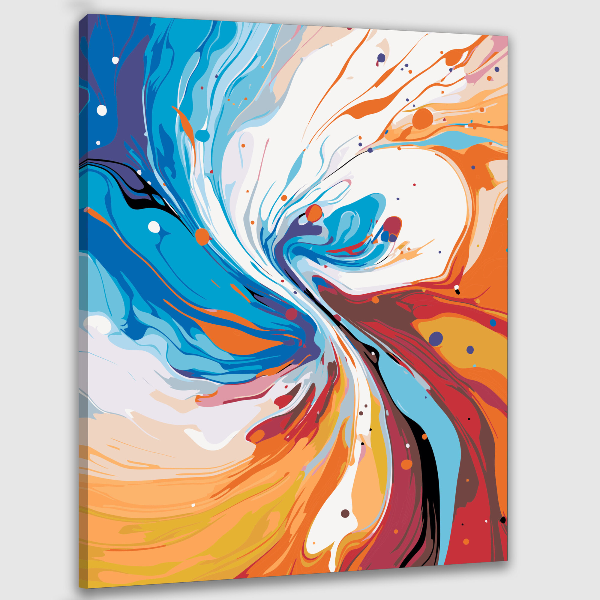 Картина по номерам 40x50 см, цифровое искусство, абстракция, яркие цвета, абстрактные формы, глубина жизненного опыта