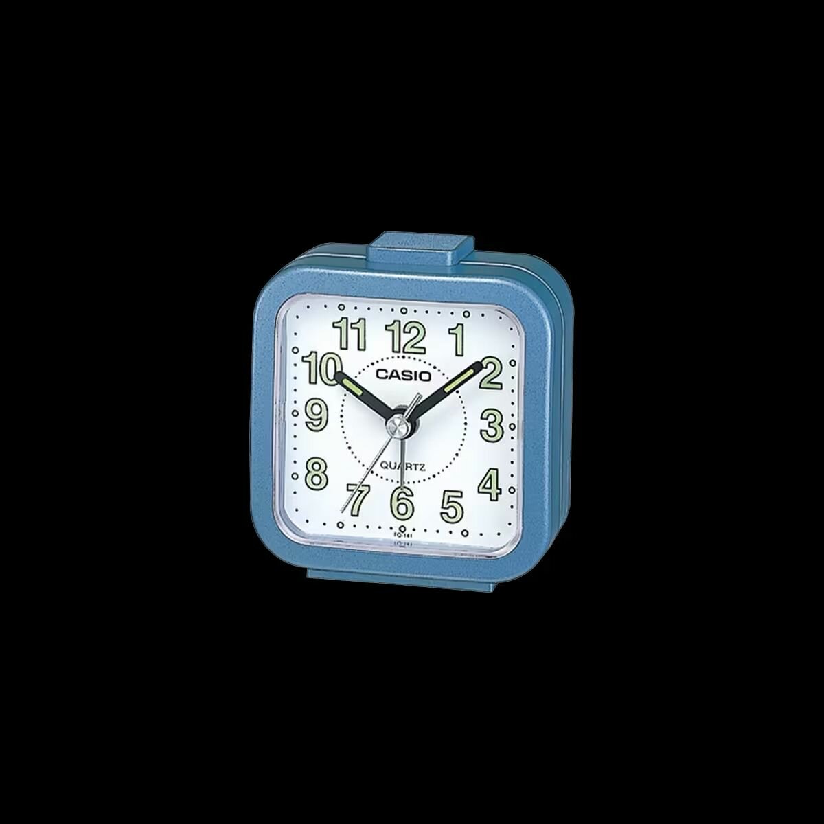 Часы Casio TQ-141-2E, кварцевые, пластиковые, будильник, AA, белые, голубые, зеленые
