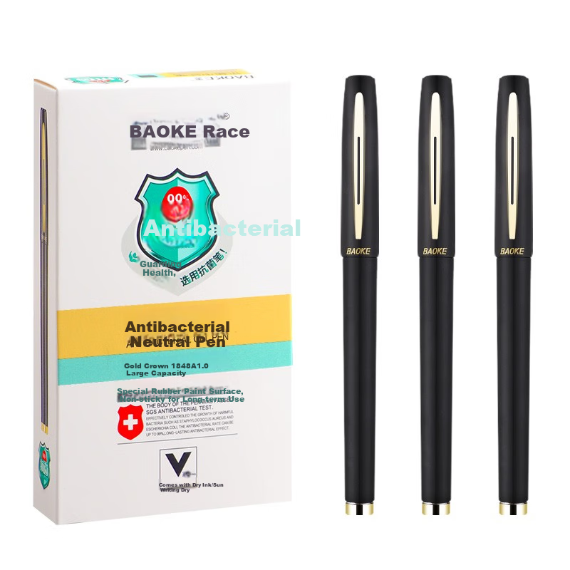 BAOKE PC1848A Large Capacity Neutral Pen 1.0mm Daily Writing Office Signing Pen Water Pen Black 12pcs/box