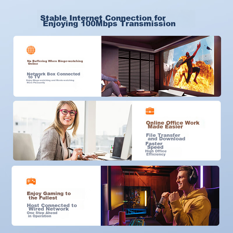 Akihabara (CHOSEAL) Cat7 10 Gigabit Ethernet Cable, High-Speed Network Patch Cord, CAT7 Computer Network Patch Cable, Network Connection Cable, Black, 1 Meter, DH530AT1