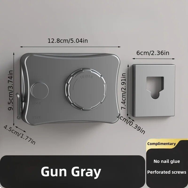 Держатель для туалетной бумаги, gun gray, 12.8x9.5x4.5 см
