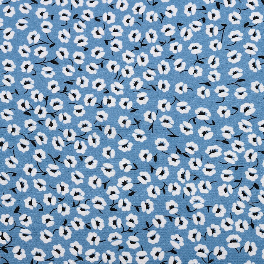 Ткань Штапель 90 г/м² 100% вискоза шир.145 см TBY. Vi. pr. E1350.4 цв.04 голубой уп.2м