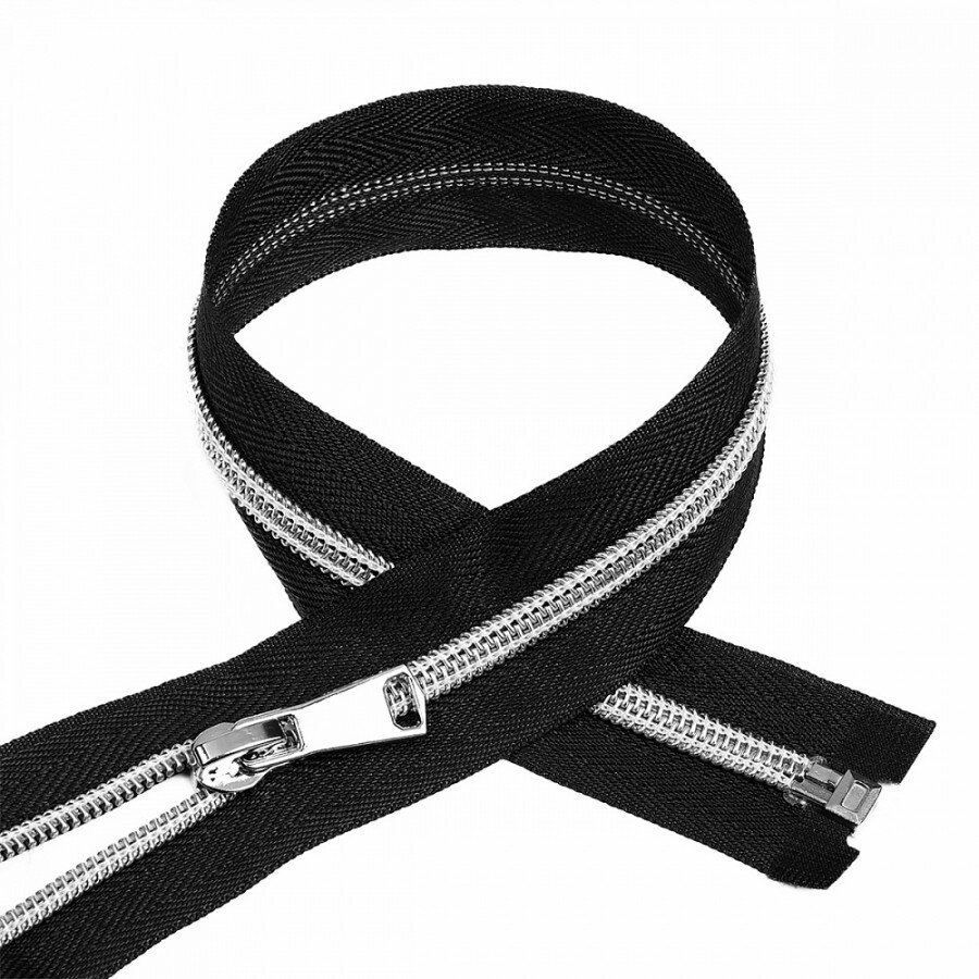Молния MaxZipper спираль N5 декор. 85см цв. F322 черный уп.50шт
