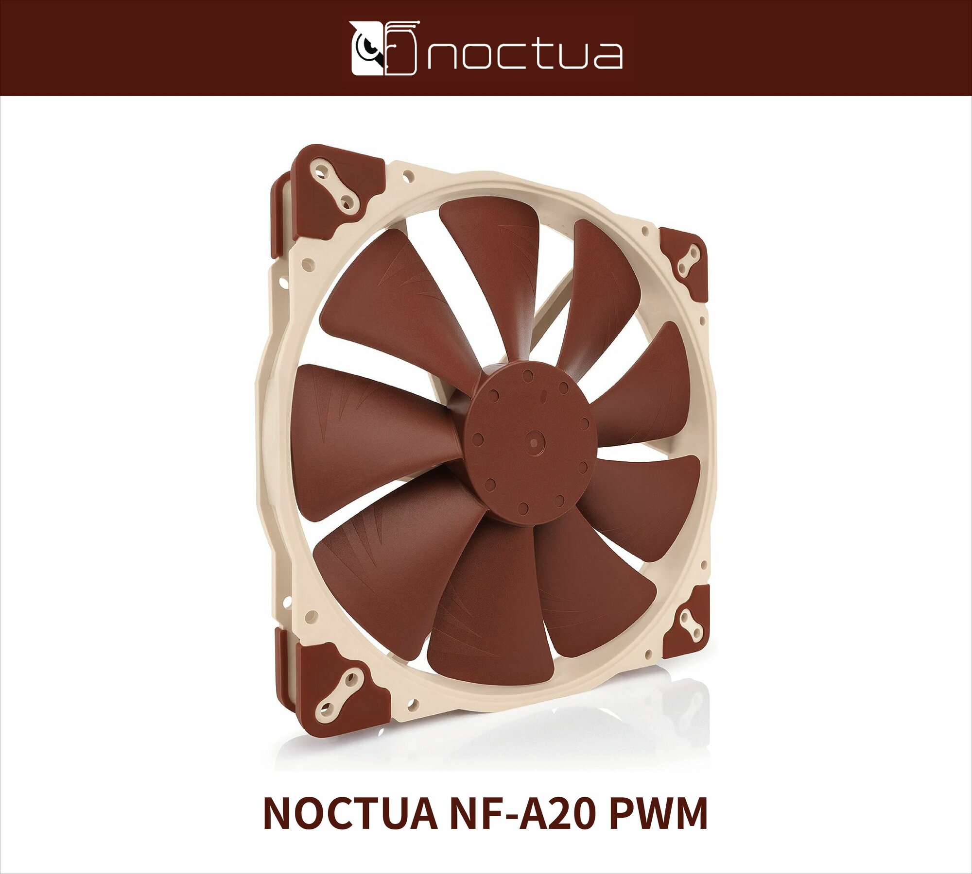 Вентилятор NF-A20 PWM ряд, темно-коричневый