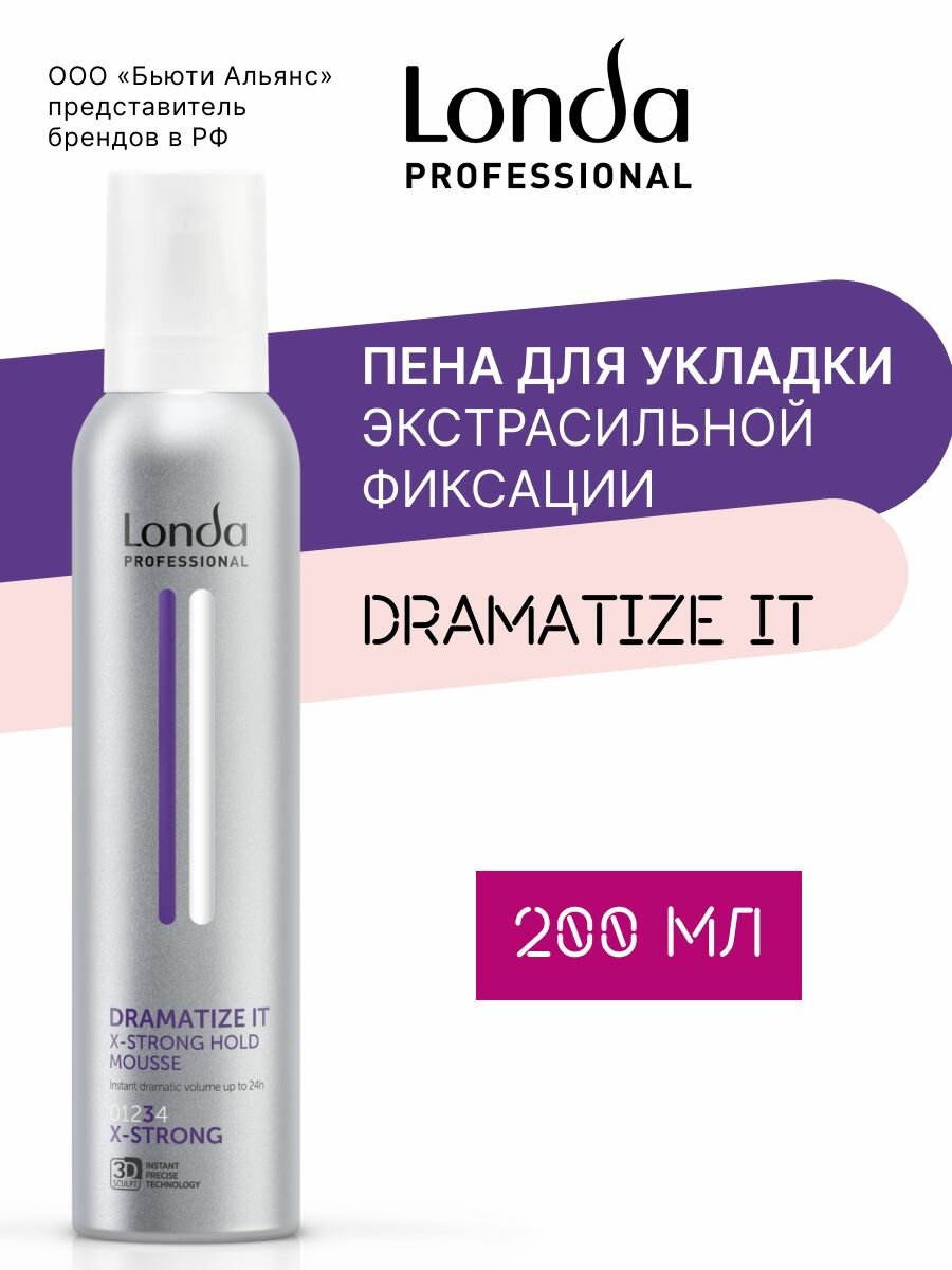 Пена для укладки волос экстрасильной фиксации DRAMATIZE IT, 200 мл