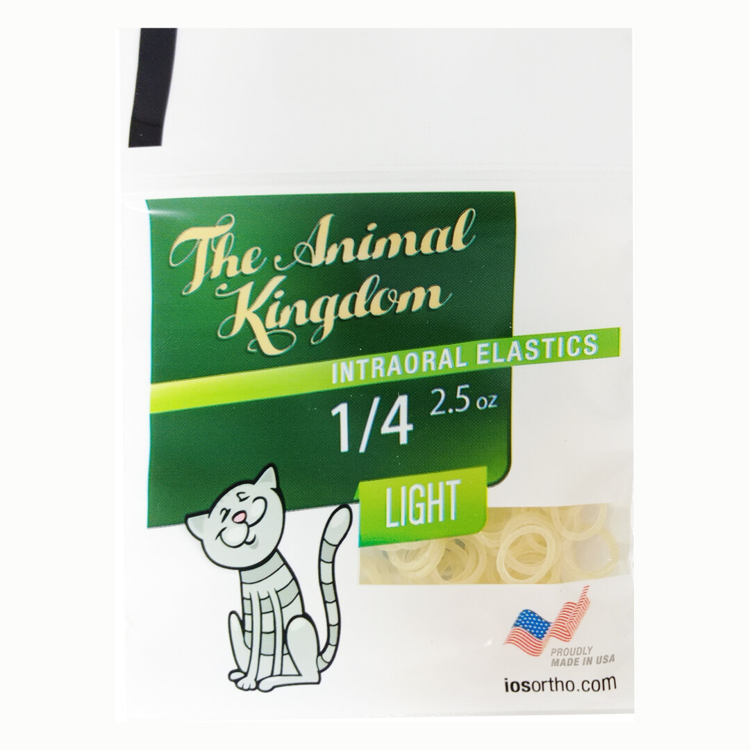 Эластик тяга для брекетов ортодонтических 1/4 Ø 2.5oz Котик (Легкая тяга 1/4, 6мм, 2,5oz, 70 гр.) IOS