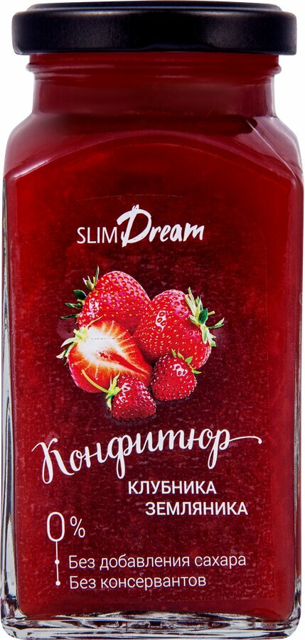 Конфитюр SLIMDREAM Клубника-земляника, без сахара, 300г