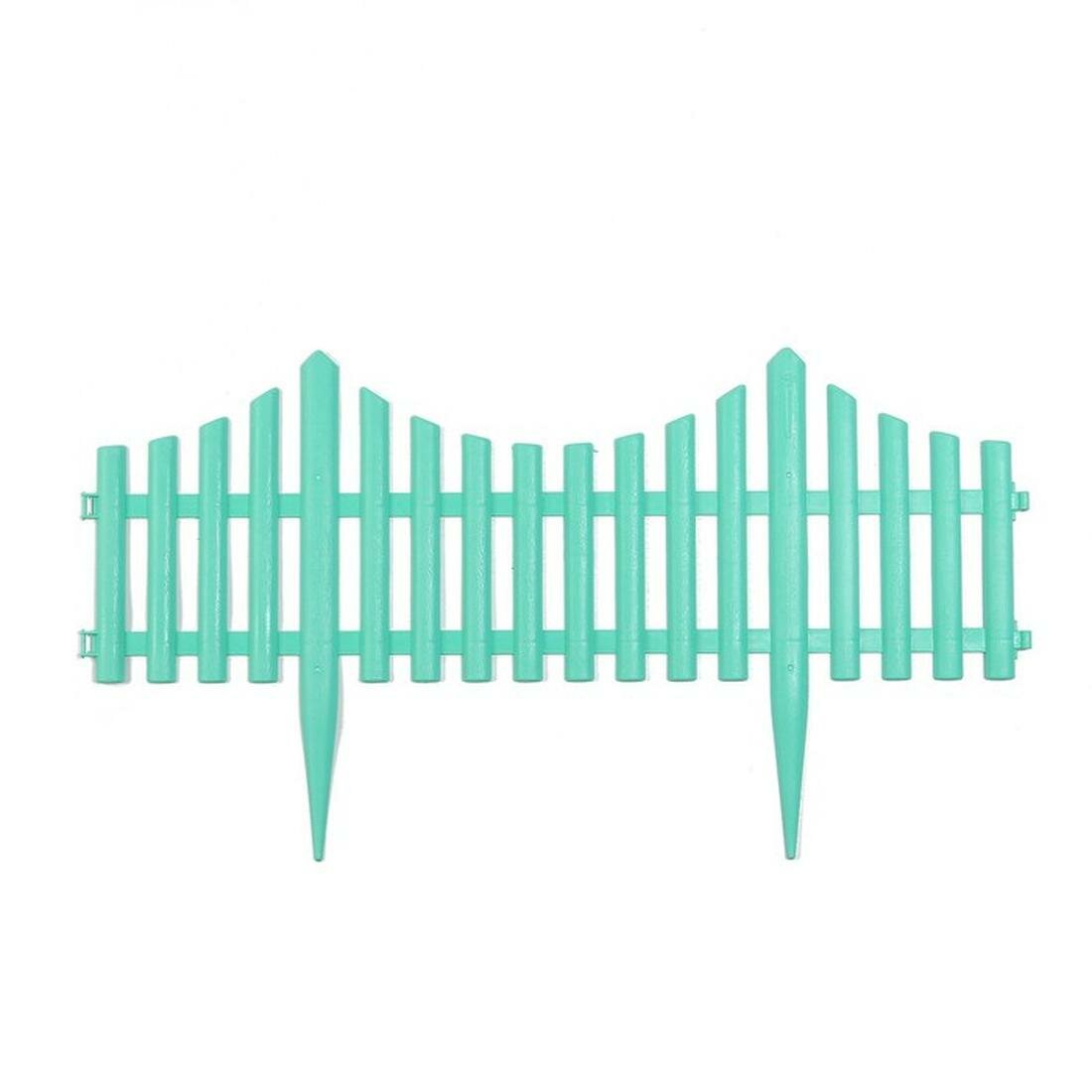 Ограждение декоративное, 30 × 300 см, 5 секций, пластик, бирюзовое, Greengo