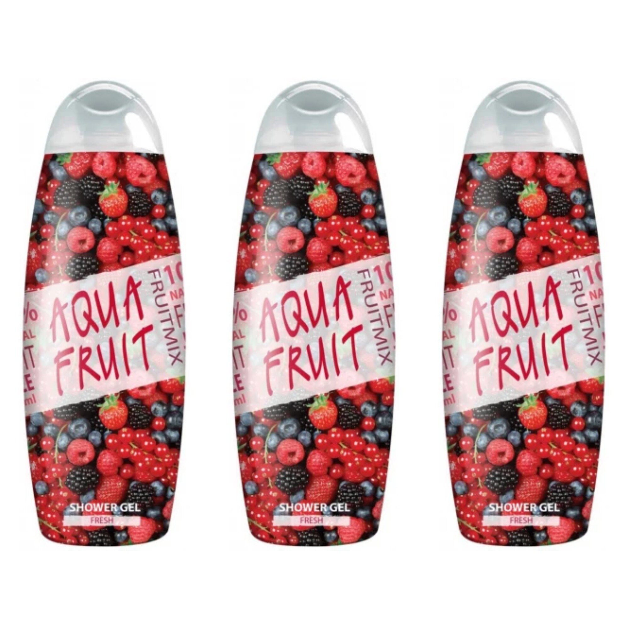 Гель для душа БИГ, Aquafruit, Fresh, Лесные ягоды, 420 мл, 3 шт