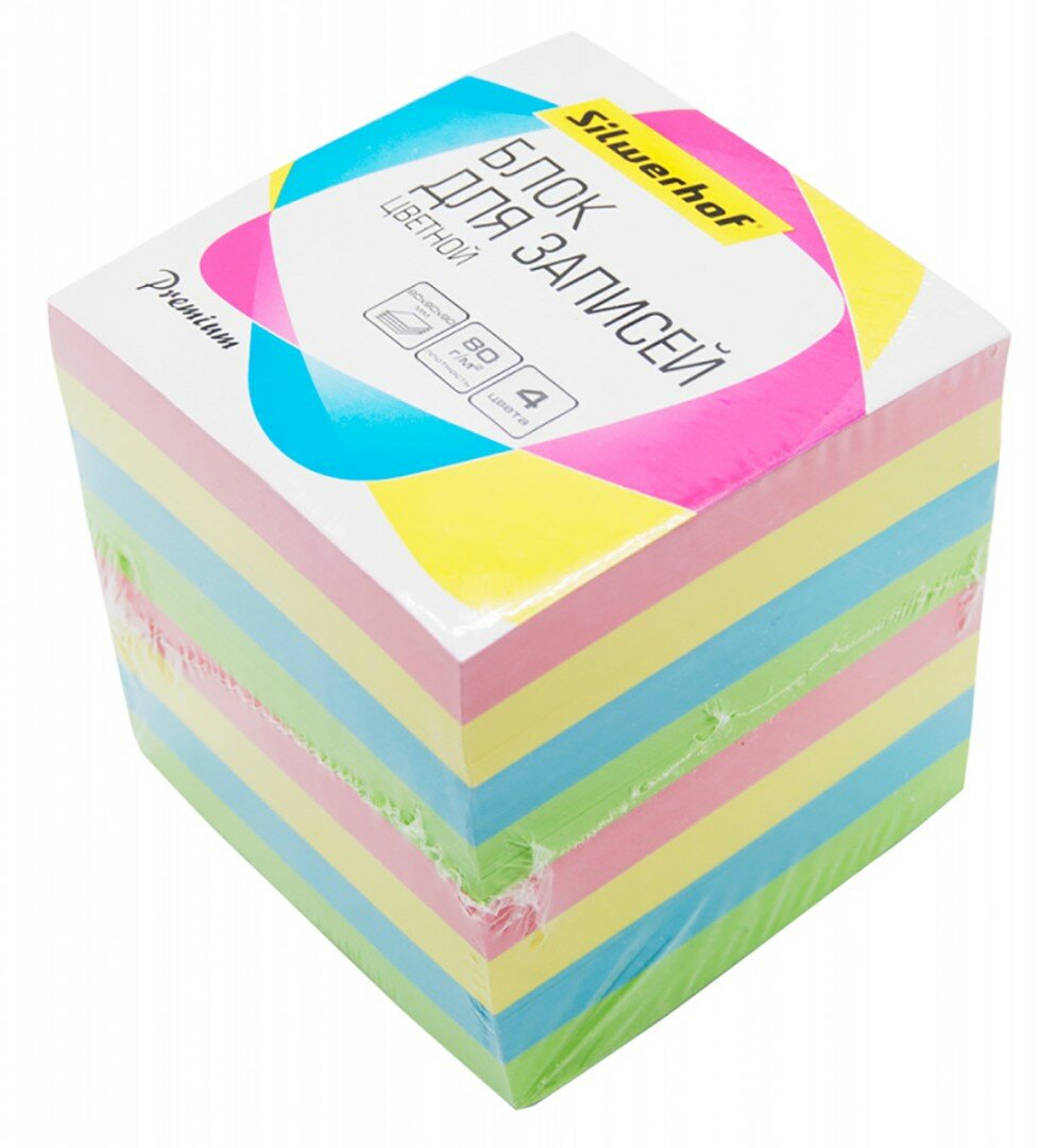 Блок для записей Премиум, 4 цвета