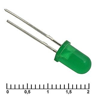 Светодиод LED 5MM G L-7113GD-12V 20M зелёный