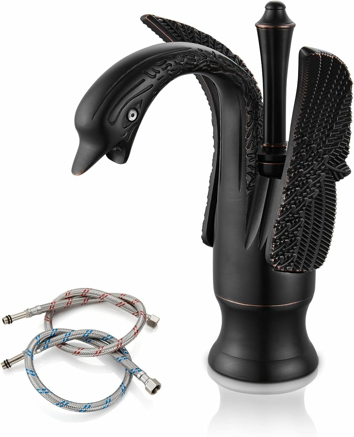 Кран для раковины в ванной комнате Swan, кран для раковины в форме лебедя с одной ручкой и одним отверстием, установка на палубе