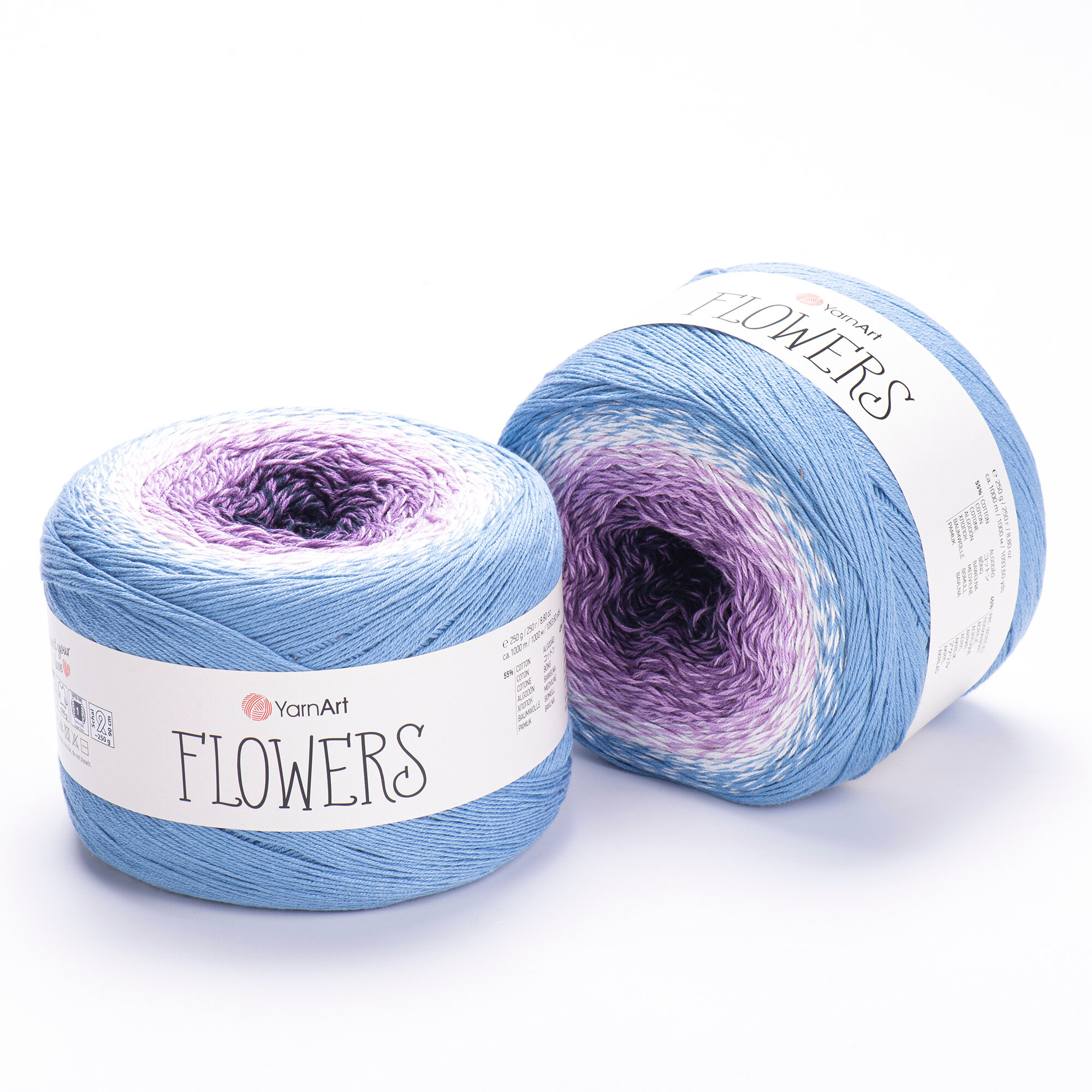 Фантазийная пряжа "Flowers" (Фловерс) фабрики "YARN ART" 1 моток 250 грамм; цвет 264