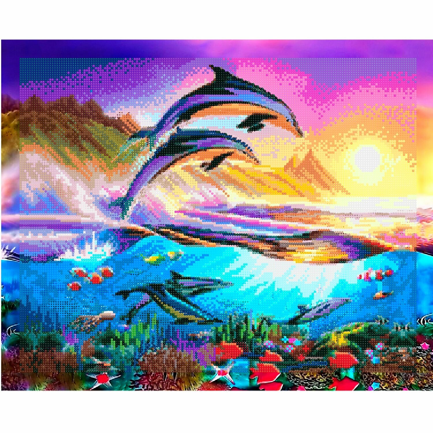 Алмазная мозаика Art on Canvas Сказочные дельфины (1 шт.)