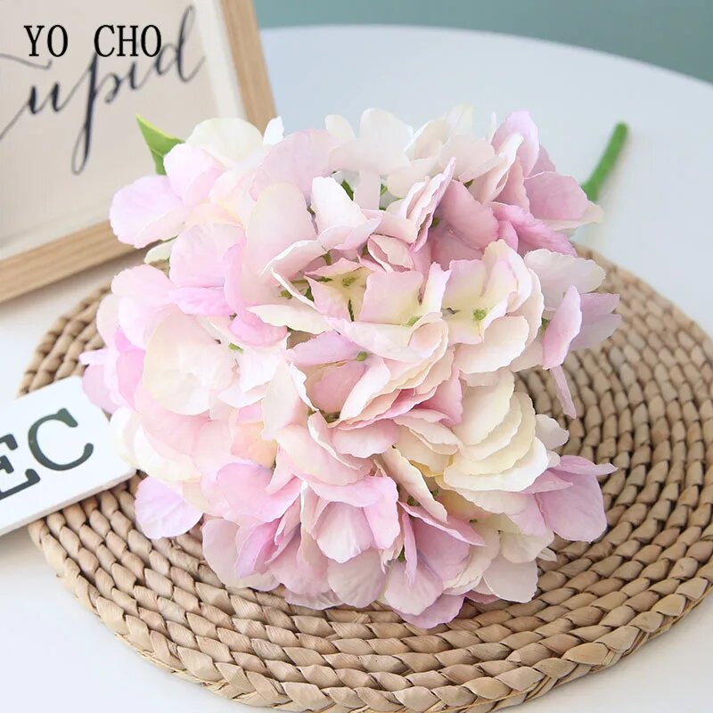 Гортензия шелковая сиреневая веточка YO CHO
