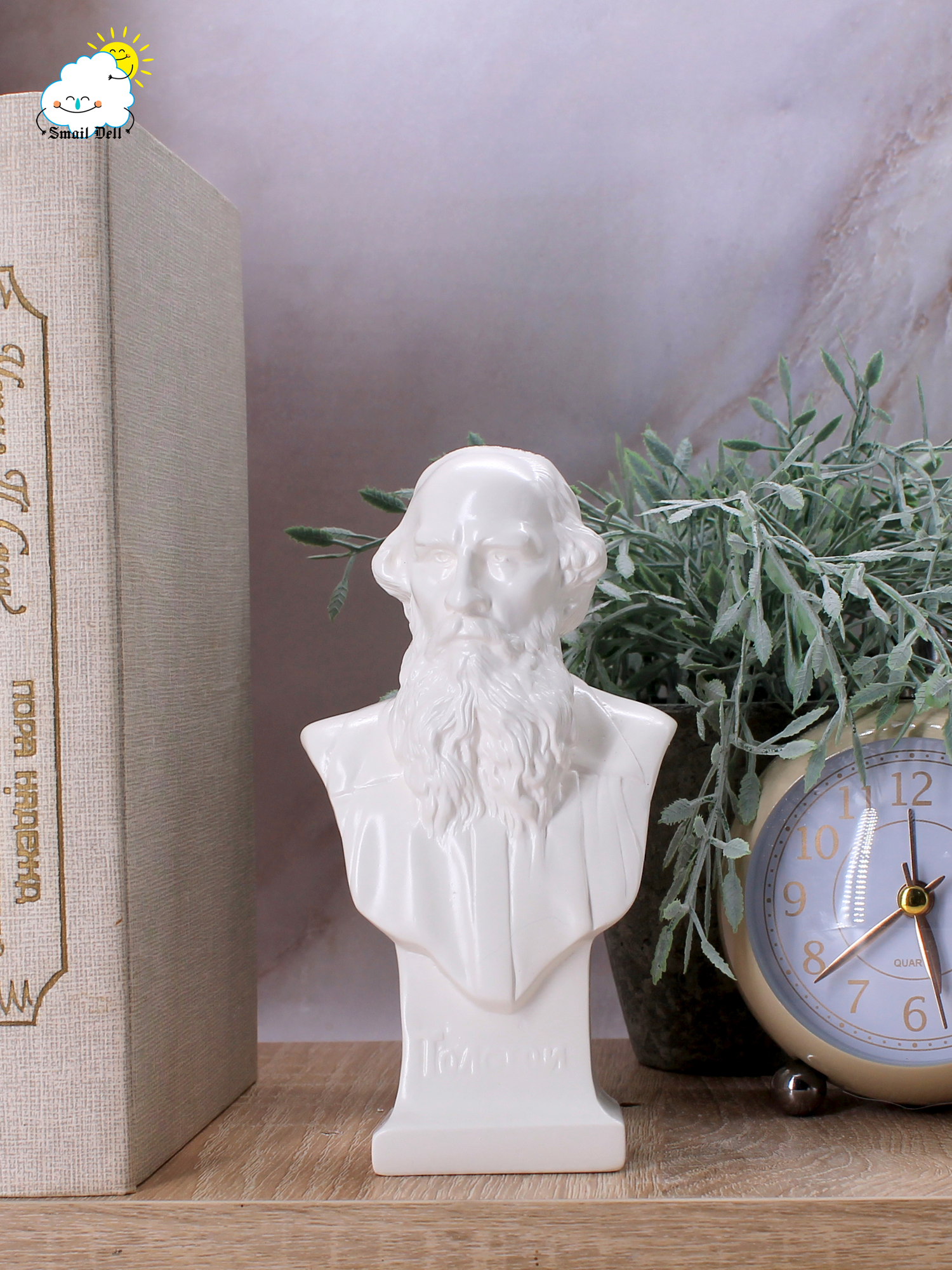 Статуэтка бюст Толстой Л. Н, гипс , 14.5 см , цвет белый глянец