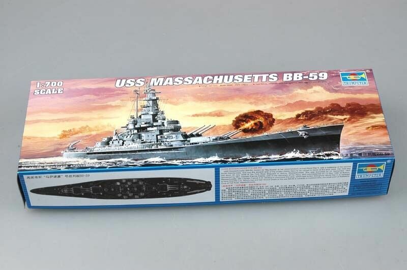 Trumpeter 1/700 05761 USS Массачусетс BB-59Корабль