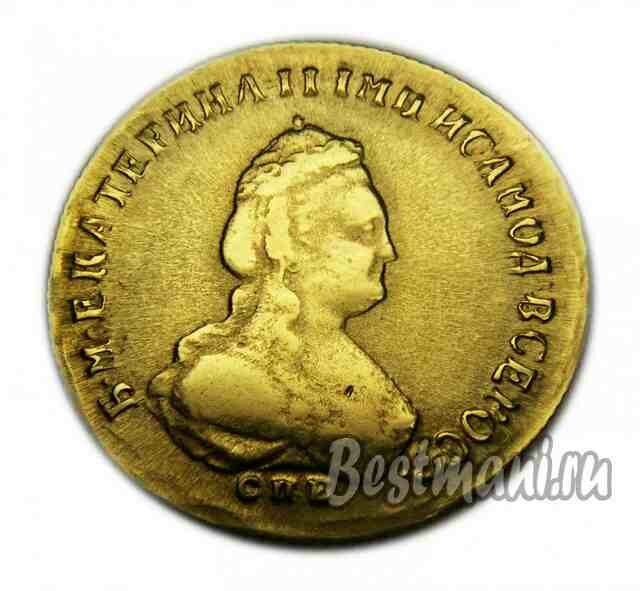 5 рублей 1787 года СПБ под Золото, сувенирная копия монеты, нумизматика, деньги для коллекции