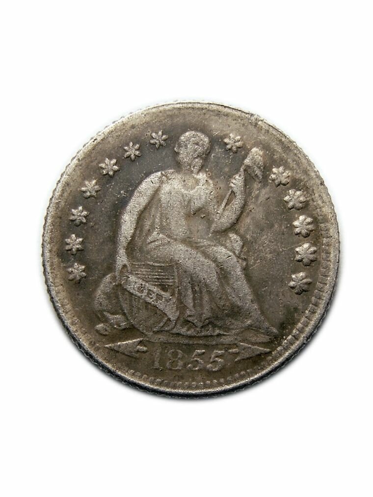 5 центов 1855 года О халф дайм США сувенирная копия монеты, нумизматика, деньги для коллекции