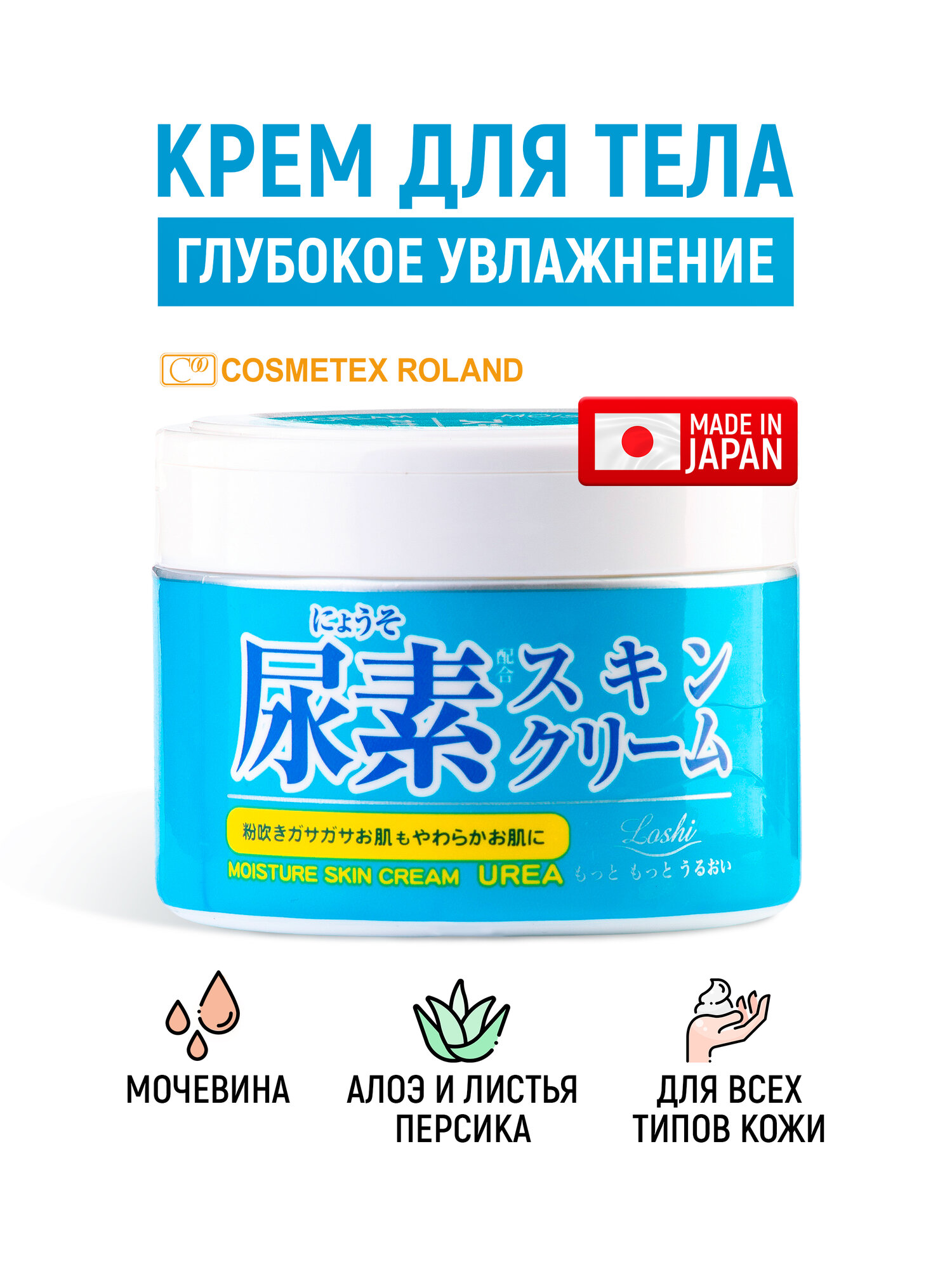 ROLAND Крем для тела увлажняющий с мочевиной 220 г